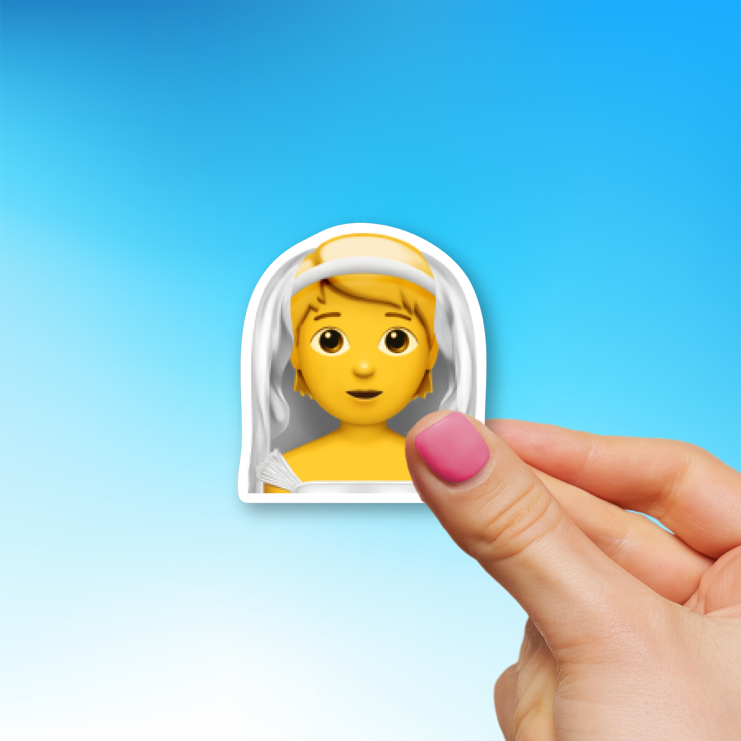 👰 Person with Veil Emoji Sticker - Die-Cut, Multiple Sizes ...