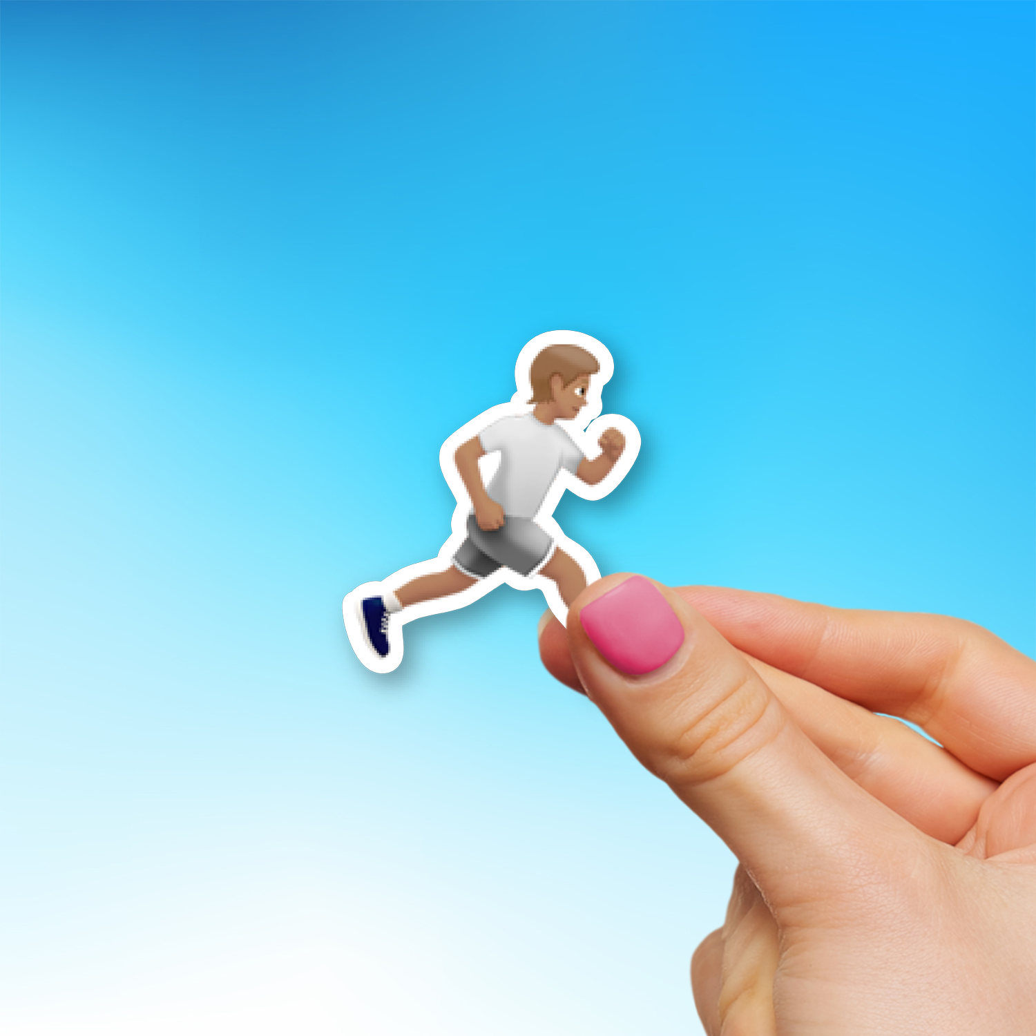 🏃🏽‍ ️ Person Running Facing Right: Medium Skin Tone Emoji Sticker - Die ...