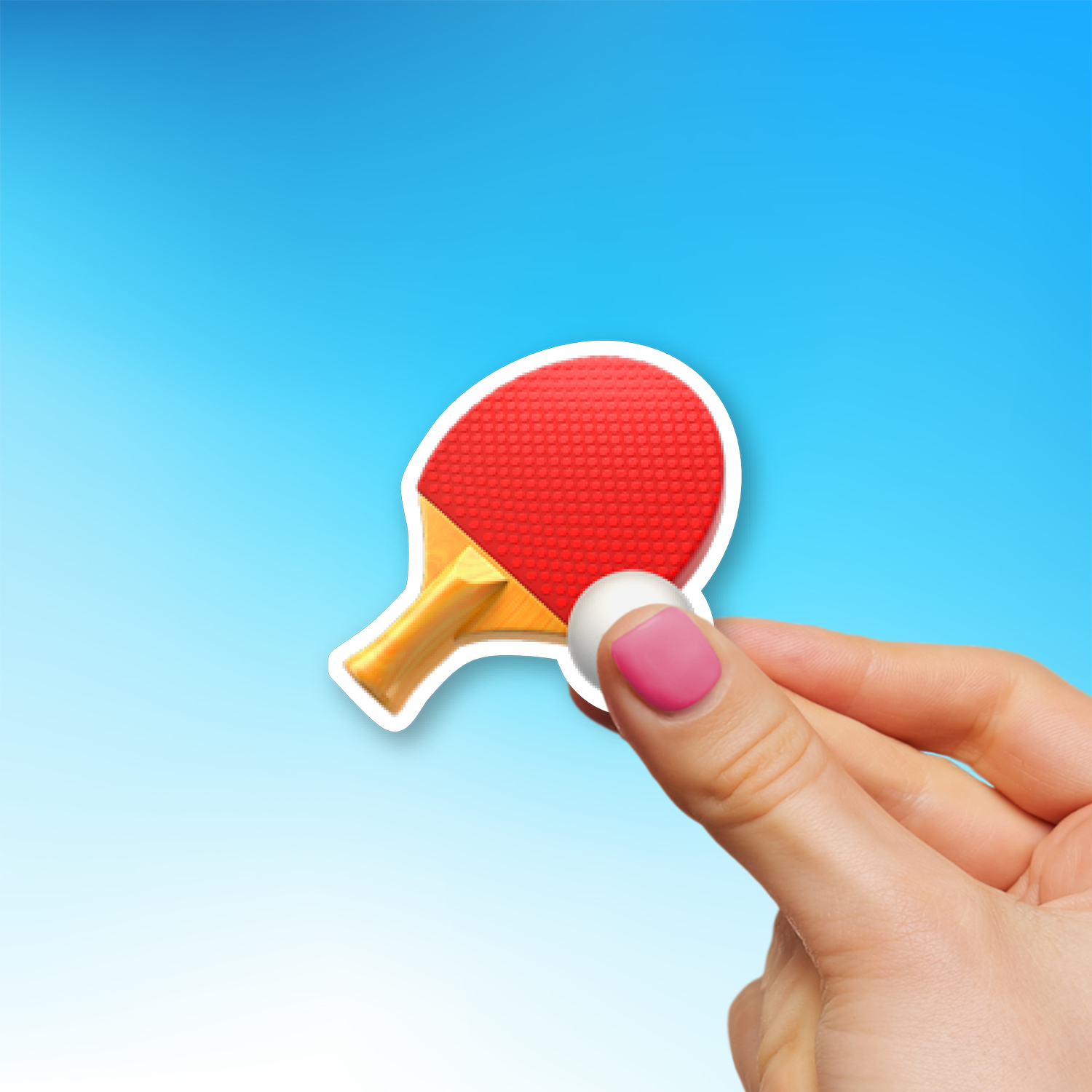 🏓 Ping Pong Emoji Sticker - Die-Cut, Multiple Sizes – EmojiStickers.com