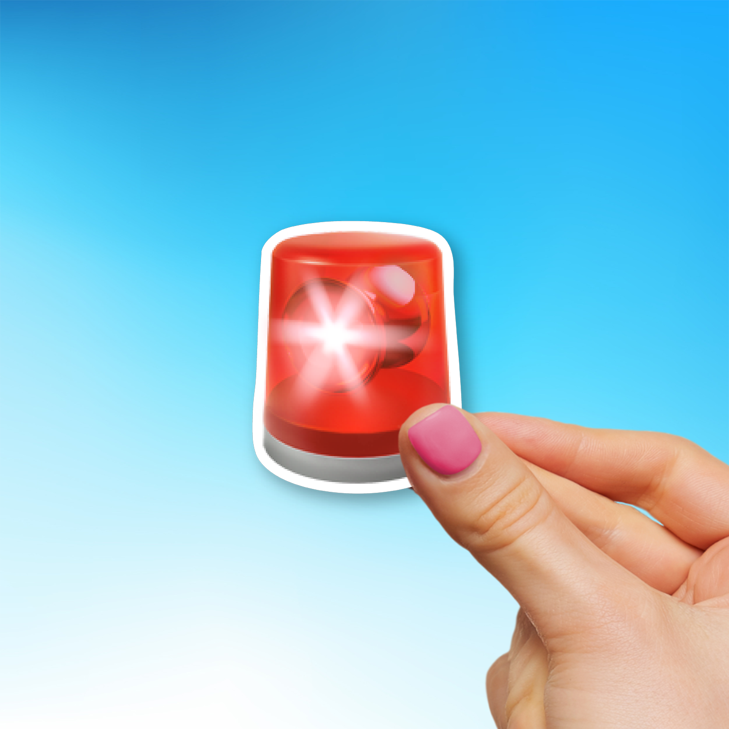 🚨 Police Car Light Emoji Sticker - Die-Cut, Multiple Sizes ...