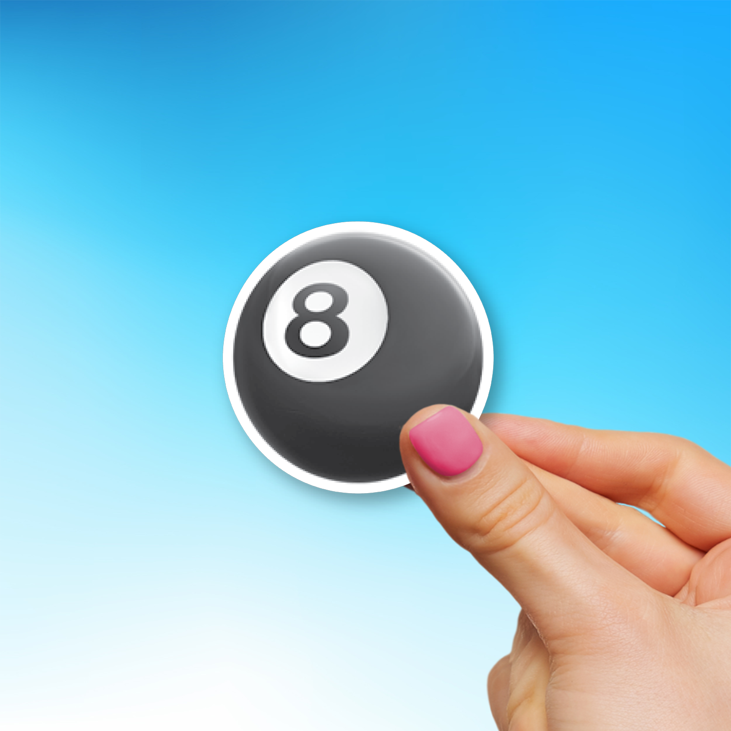 🎱 Pool Eight Ball Emoji Sticker - Die-Cut, Multiple Sizes ...