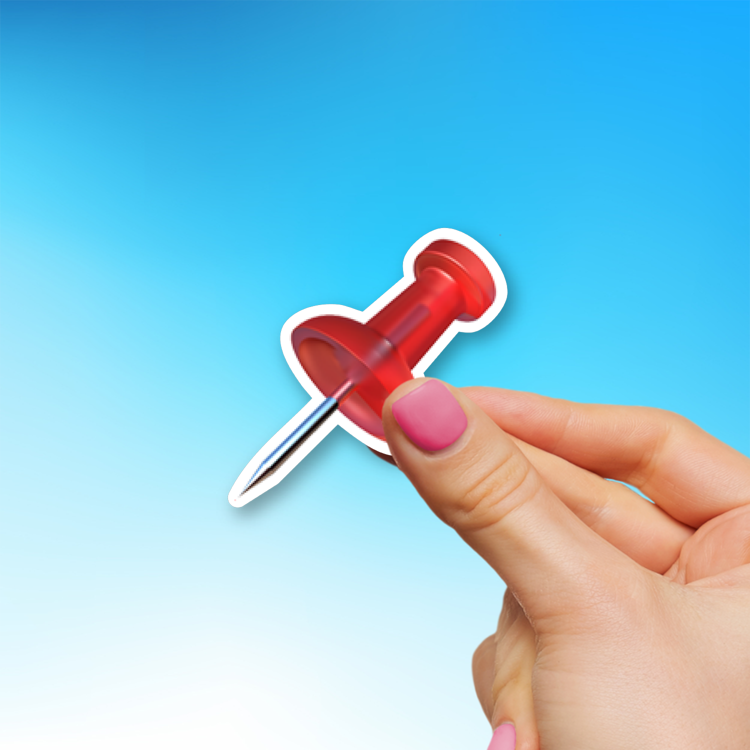 📌 Pushpin Emoji Sticker - Die-Cut, Multiple Sizes – EmojiStickers.com