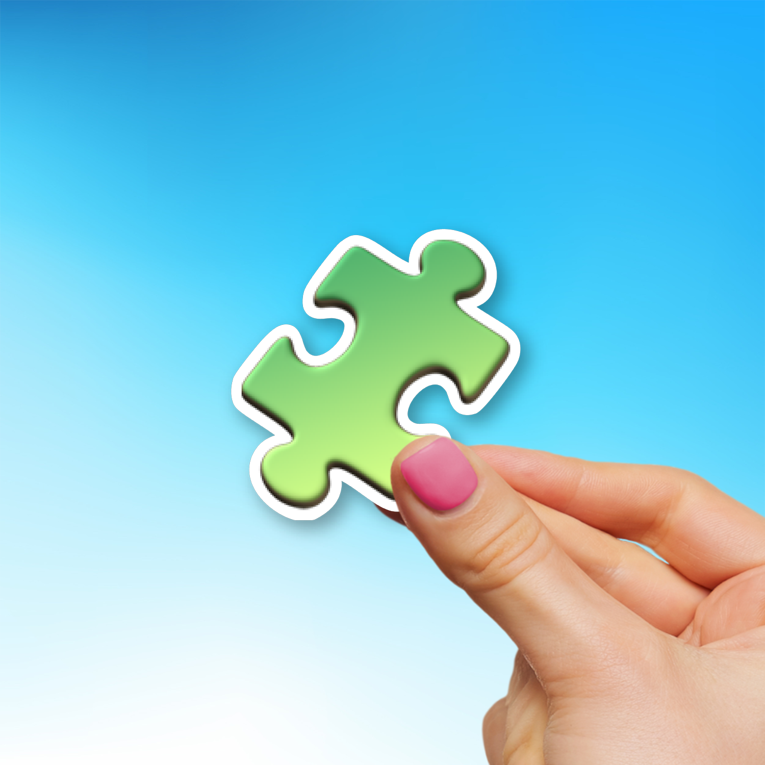 🧩 Puzzle Piece Emoji Sticker - Die-Cut, Multiple Sizes – EmojiStickers.com