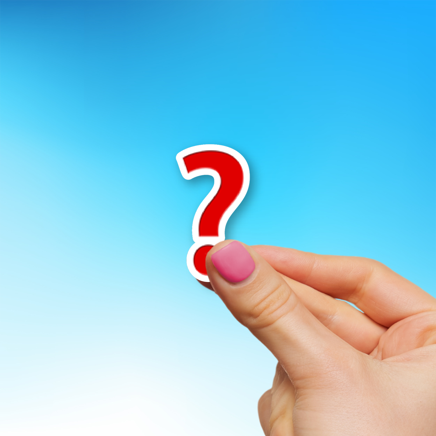 Red Question Mark Emoji Sticker - Die-Cut, Multiple Sizes ...