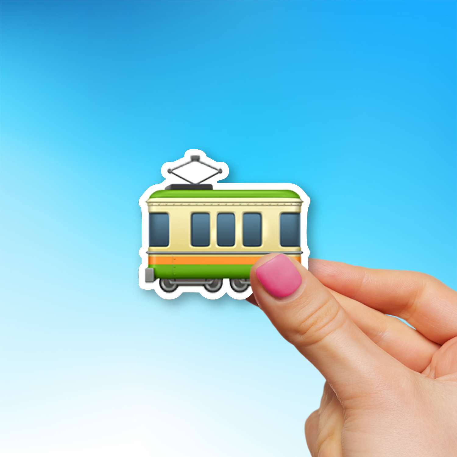 🚃 Railway Car Emoji Sticker - Die-Cut, Multiple Sizes – EmojiStickers.com