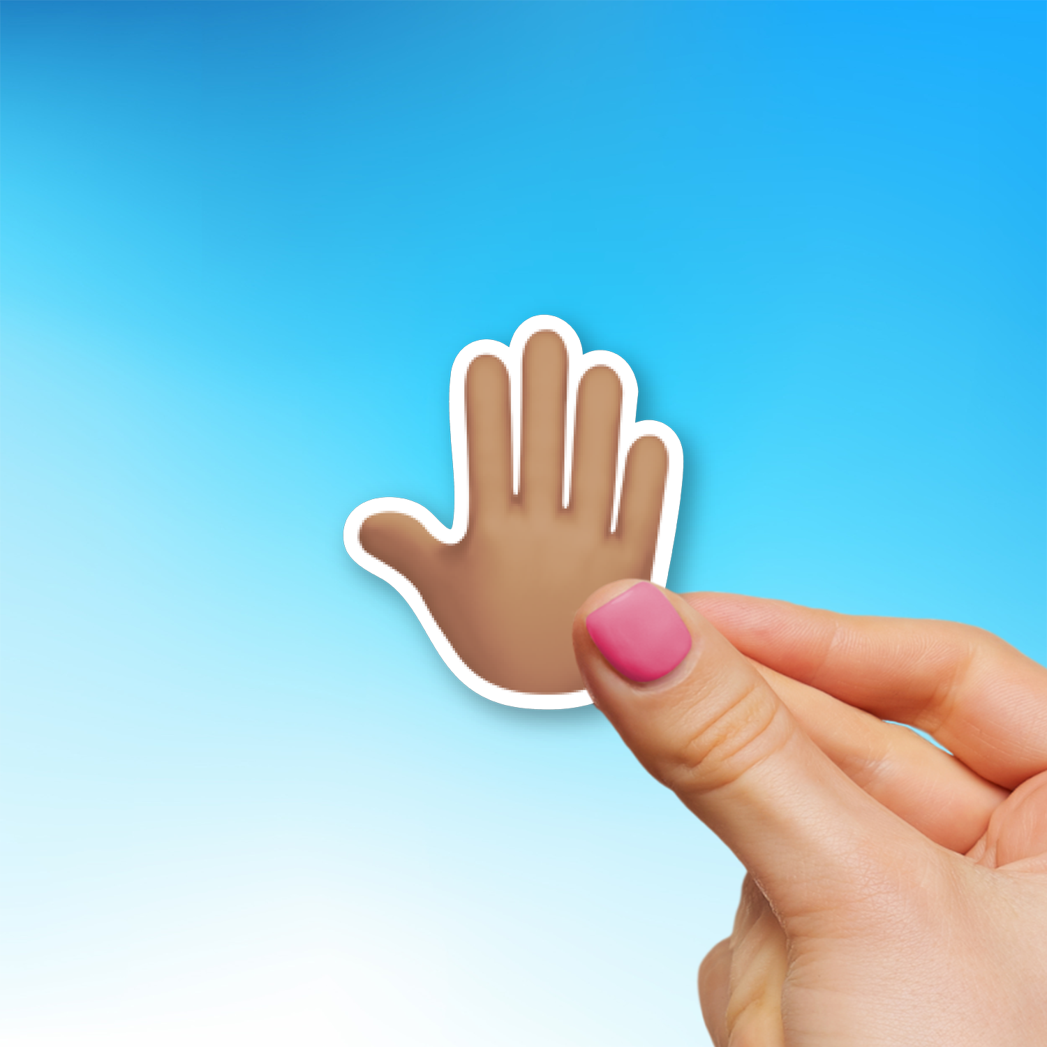 🤚🏽 Raised Back of Hand: Medium Skin Tone Emoji Sticker - Die-Cut ...