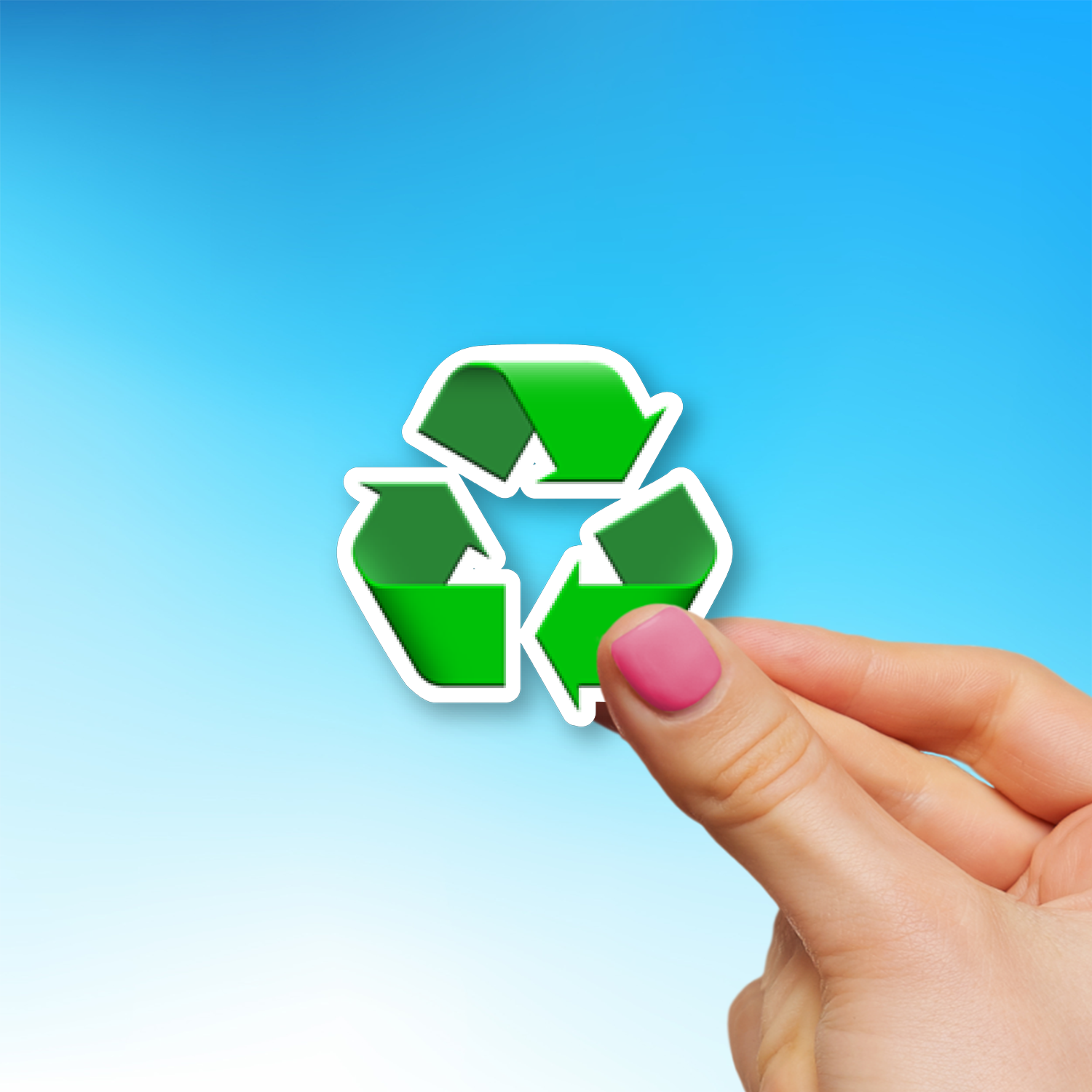 ♻️ Recycling Symbol Emoji Sticker - Die-Cut, Multiple Sizes ...