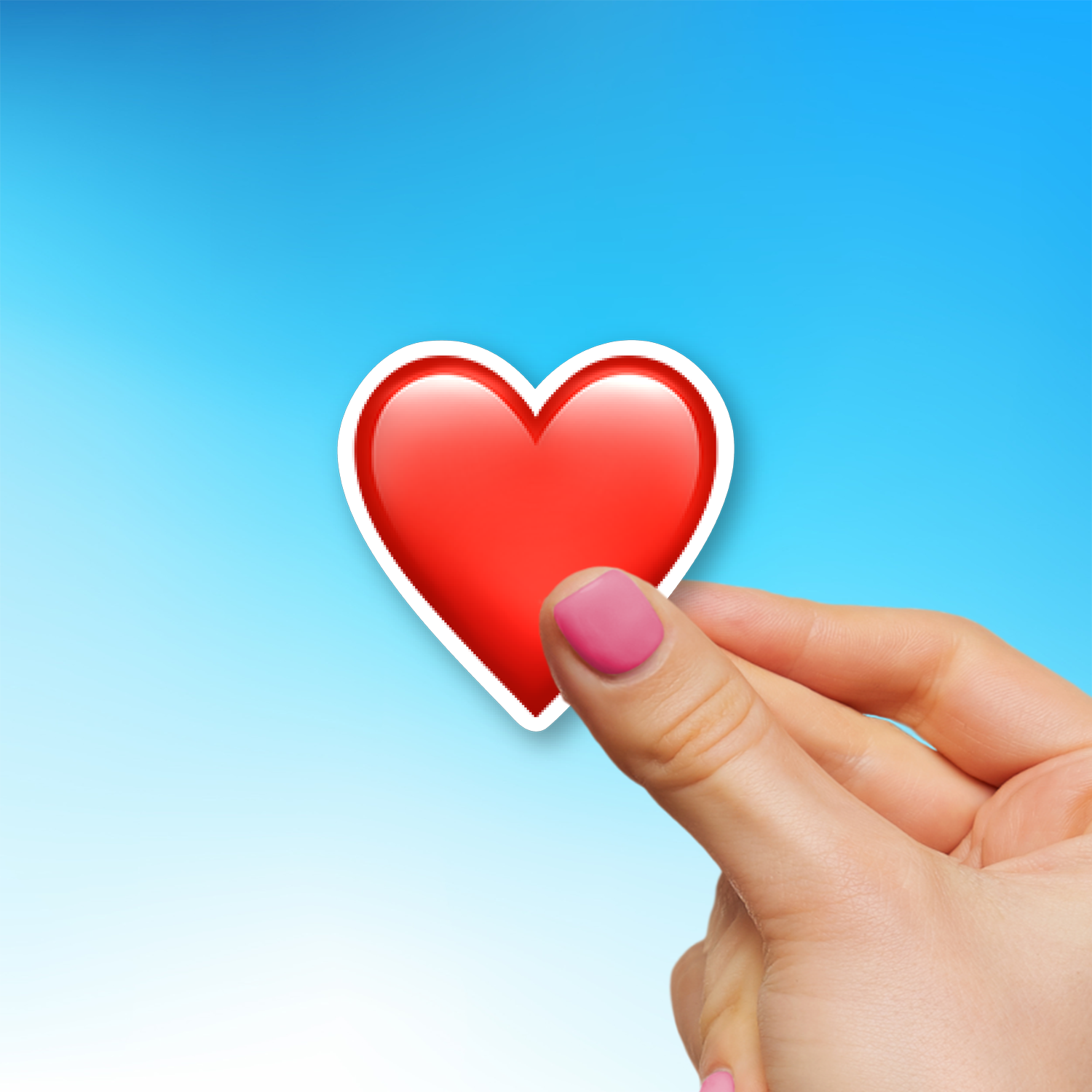 ️ Red Heart Emoji Sticker - Die-Cut, Multiple Sizes – EmojiStickers.com