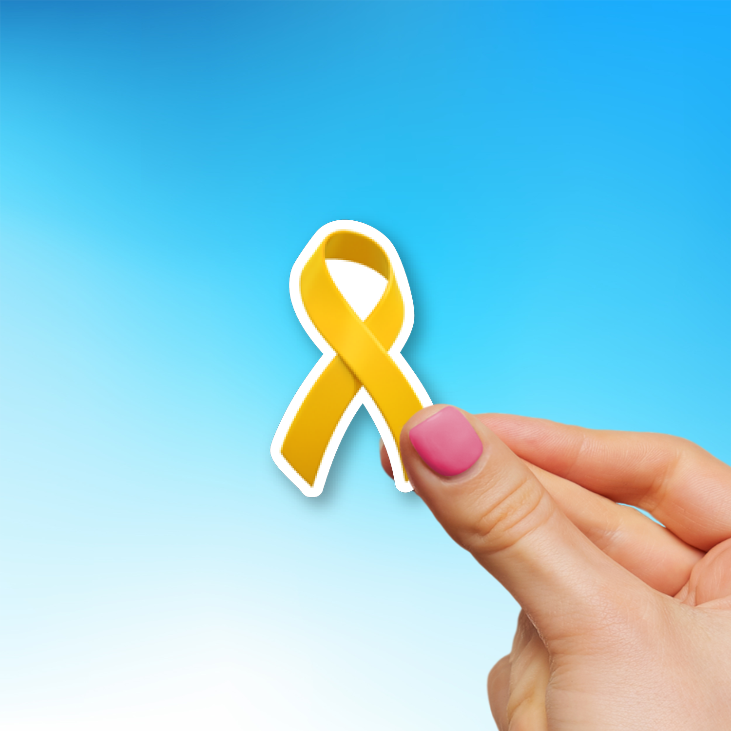 🎗️ Reminder Ribbon Emoji Sticker - Die-Cut, Multiple Sizes ...