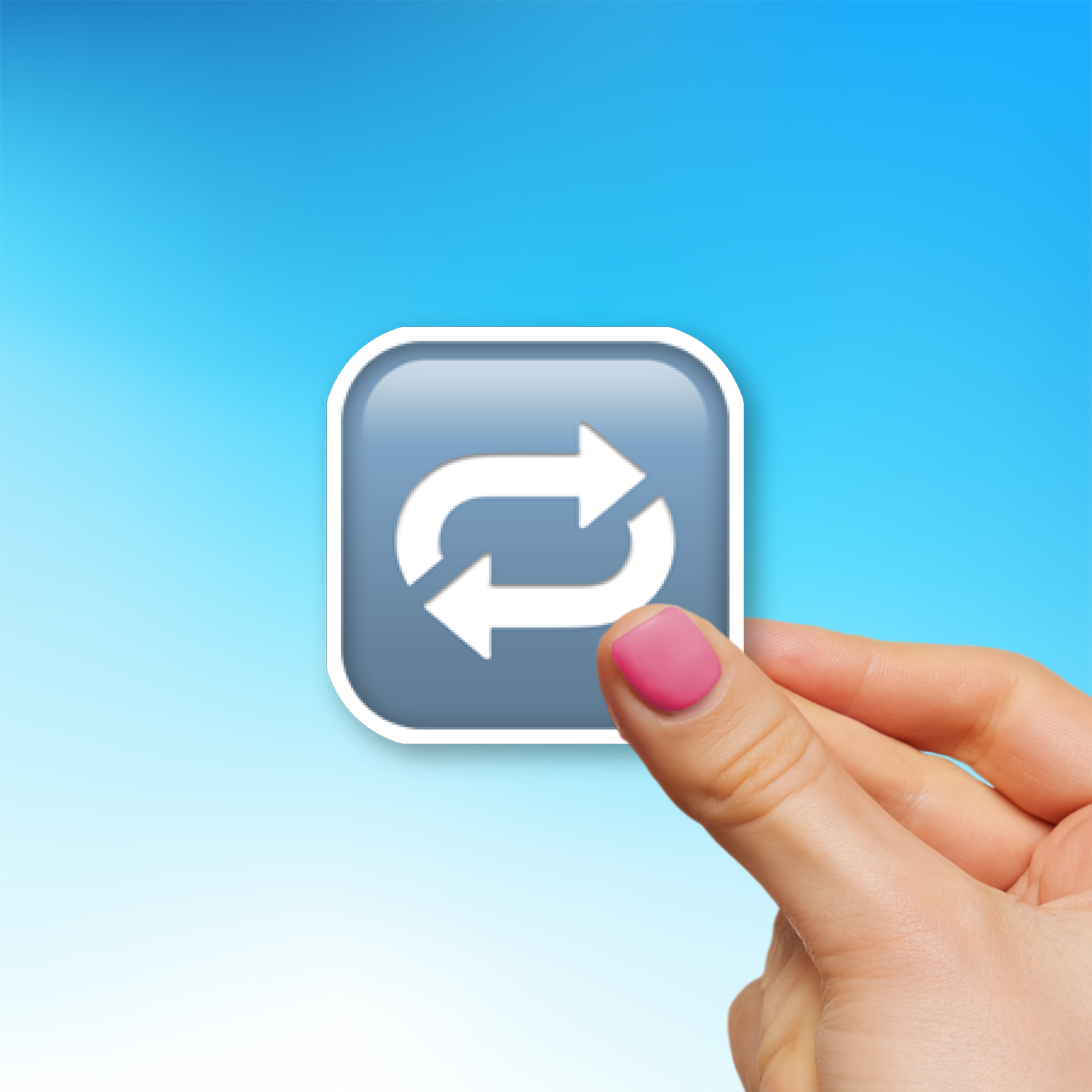 🔁 Repeat Button Emoji Sticker - Die-Cut, Multiple Sizes – EmojiStickers.com