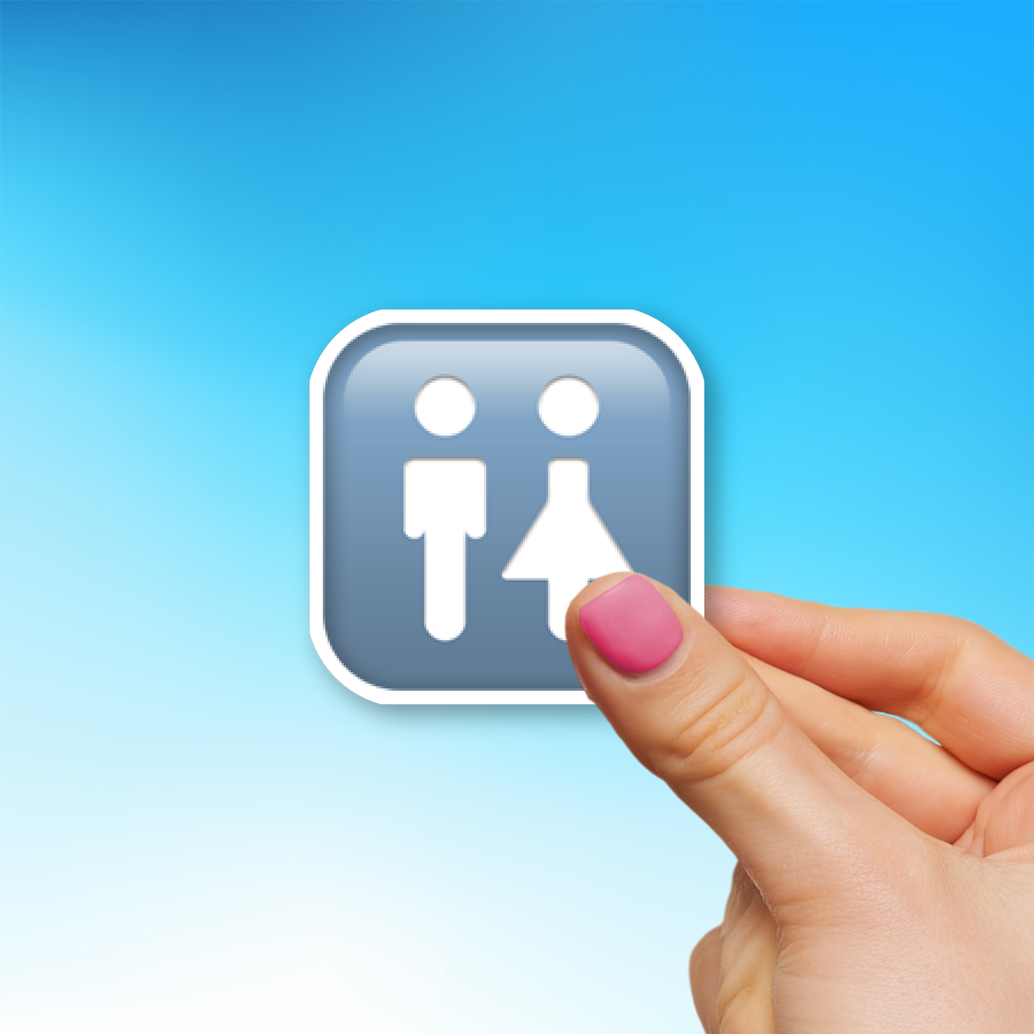 🚻 Restroom Emoji Sticker - Die-Cut, Multiple Sizes – EmojiStickers.com