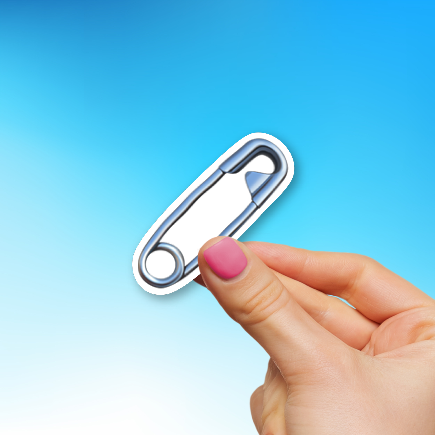 🧷 Safety Pin Emoji Sticker - Die-Cut, Multiple Sizes – EmojiStickers.com