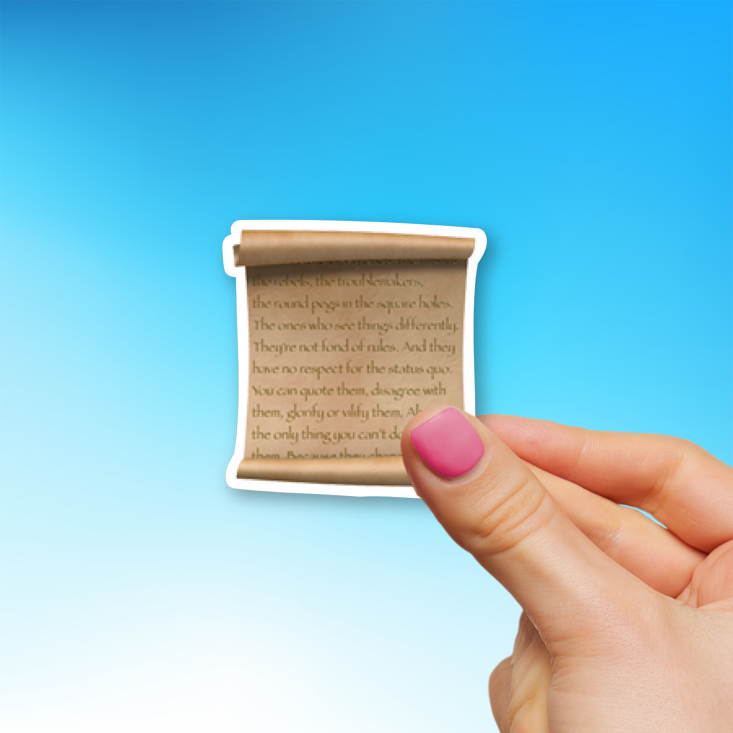 📜 Scroll Emoji Sticker - Die-Cut, Multiple Sizes – EmojiStickers.com