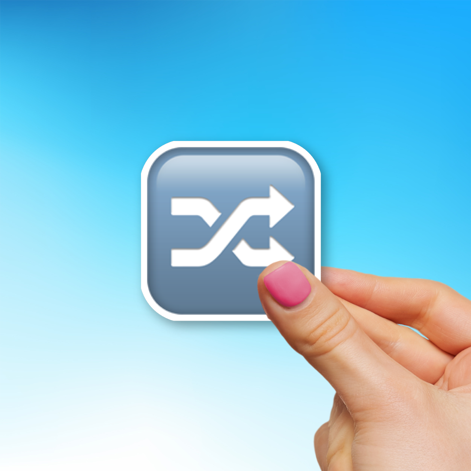 🔀 Shuffle Tracks Button Emoji Sticker - Die-Cut, Multiple Sizes ...