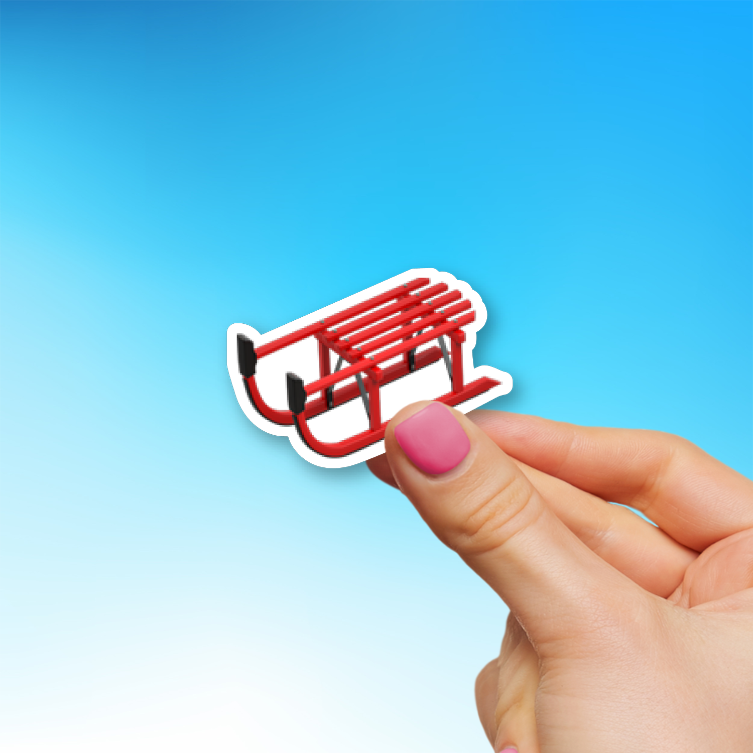 🛷 Sled Emoji Sticker - Die-Cut, Multiple Sizes – EmojiStickers.com