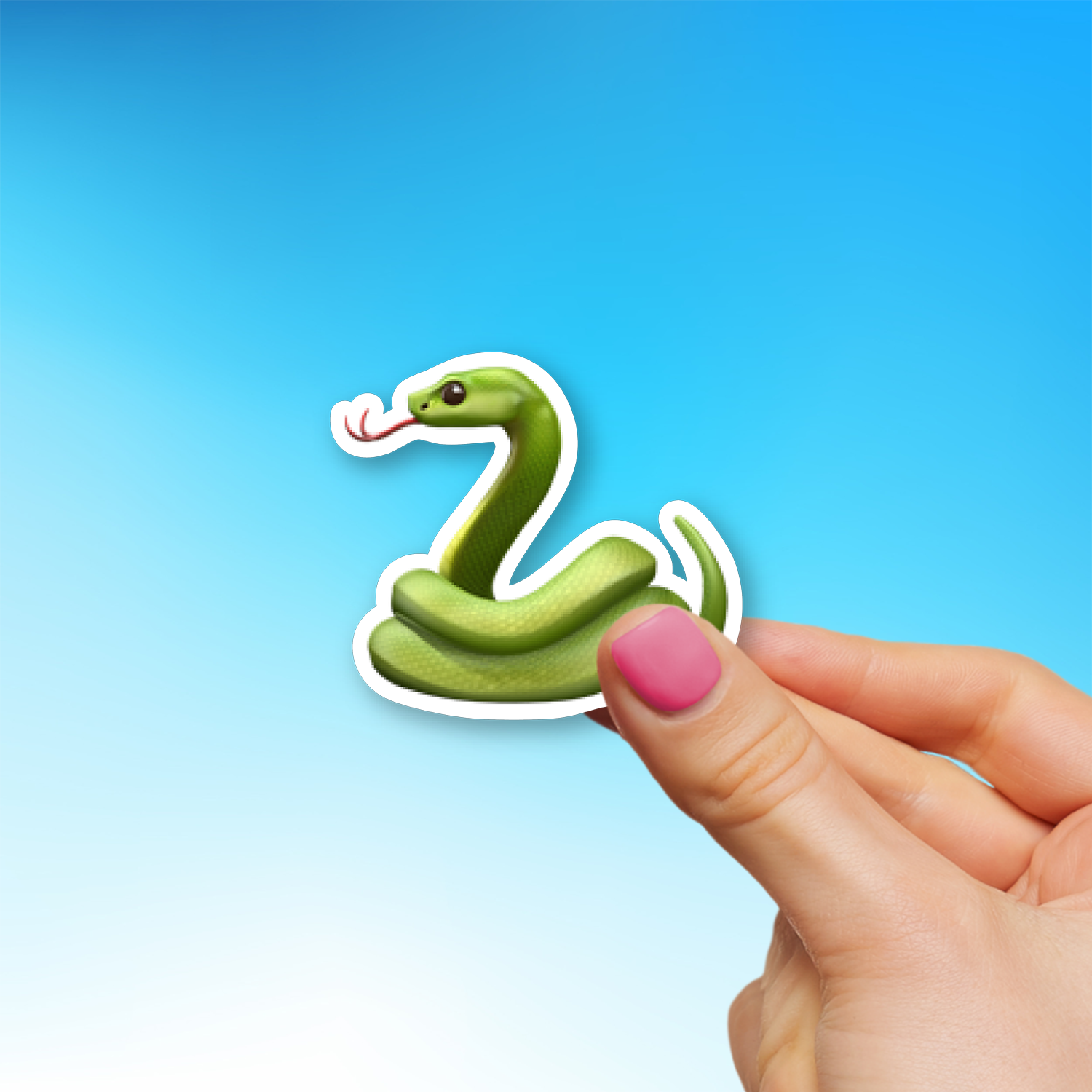 🐍 Snake Emoji Sticker - Die-Cut, Multiple Sizes – EmojiStickers.com