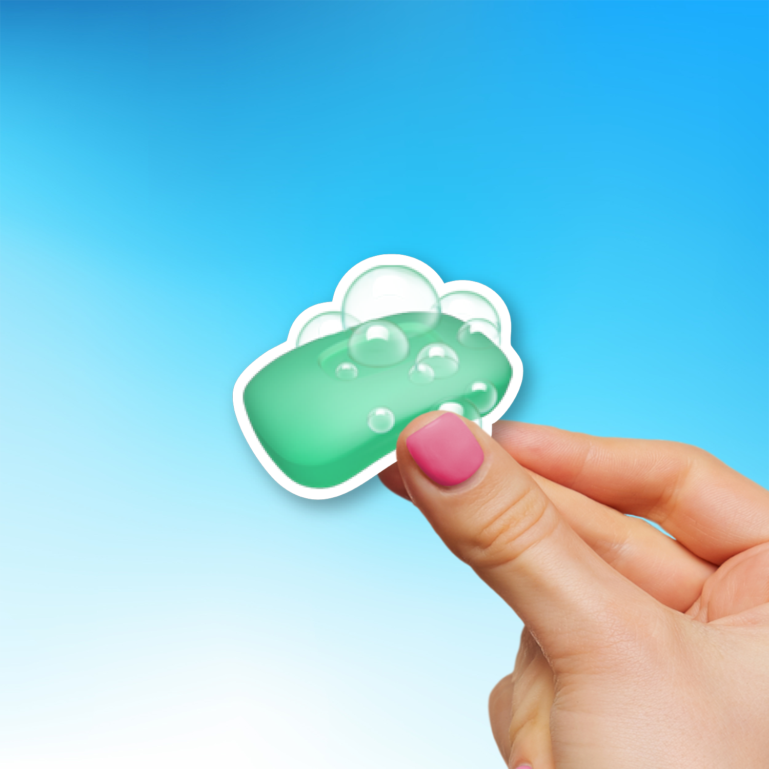 🧼 Soap Emoji Sticker - Die-Cut, Multiple Sizes – EmojiStickers.com