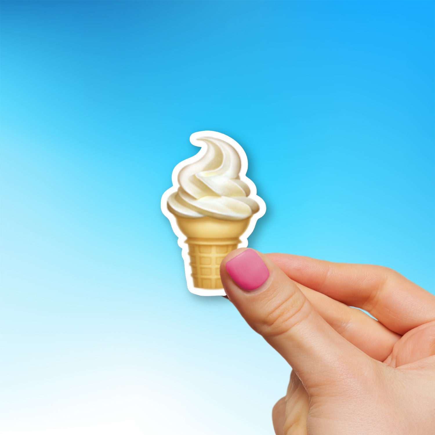 🍦 Soft Ice Cream Emoji Sticker - Die-Cut, Multiple Sizes ...