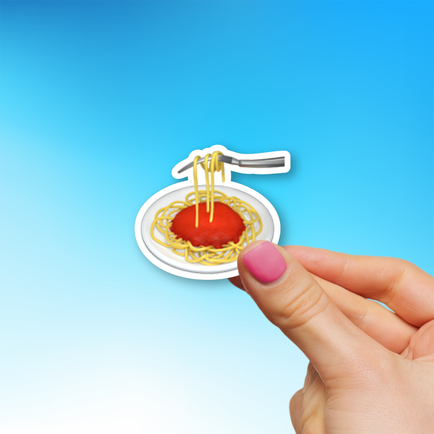 🍝 Spaghetti Emoji Sticker - Die-Cut, Multiple Sizes – EmojiStickers.com