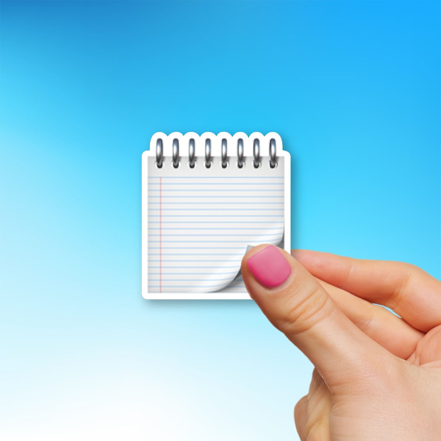 🗒️ Spiral Notepad Emoji Sticker - Die-Cut, Multiple Sizes ...