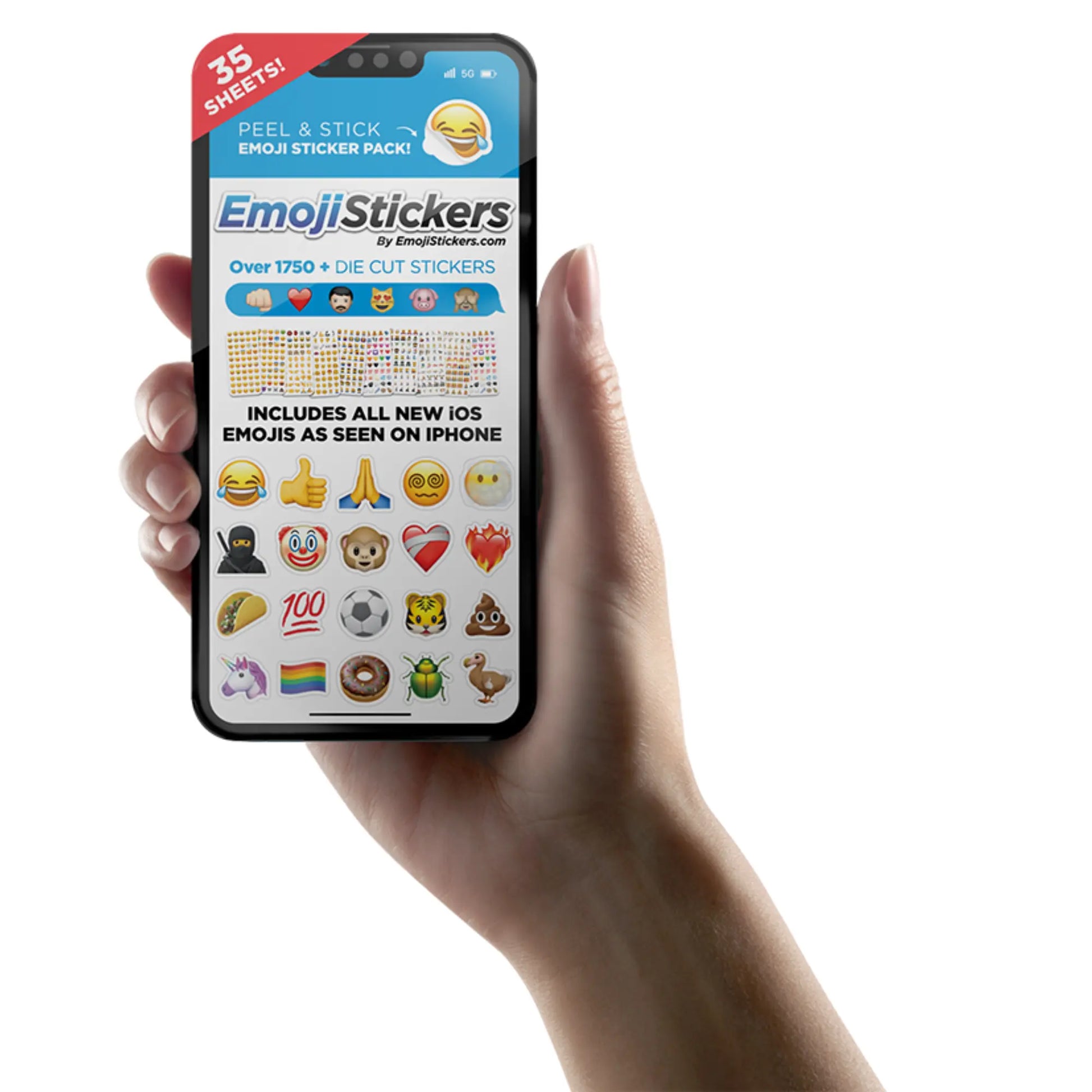 iPhone Emoji Sticker Pack 1750 Die Cut Emojis from EmojiStickers.com