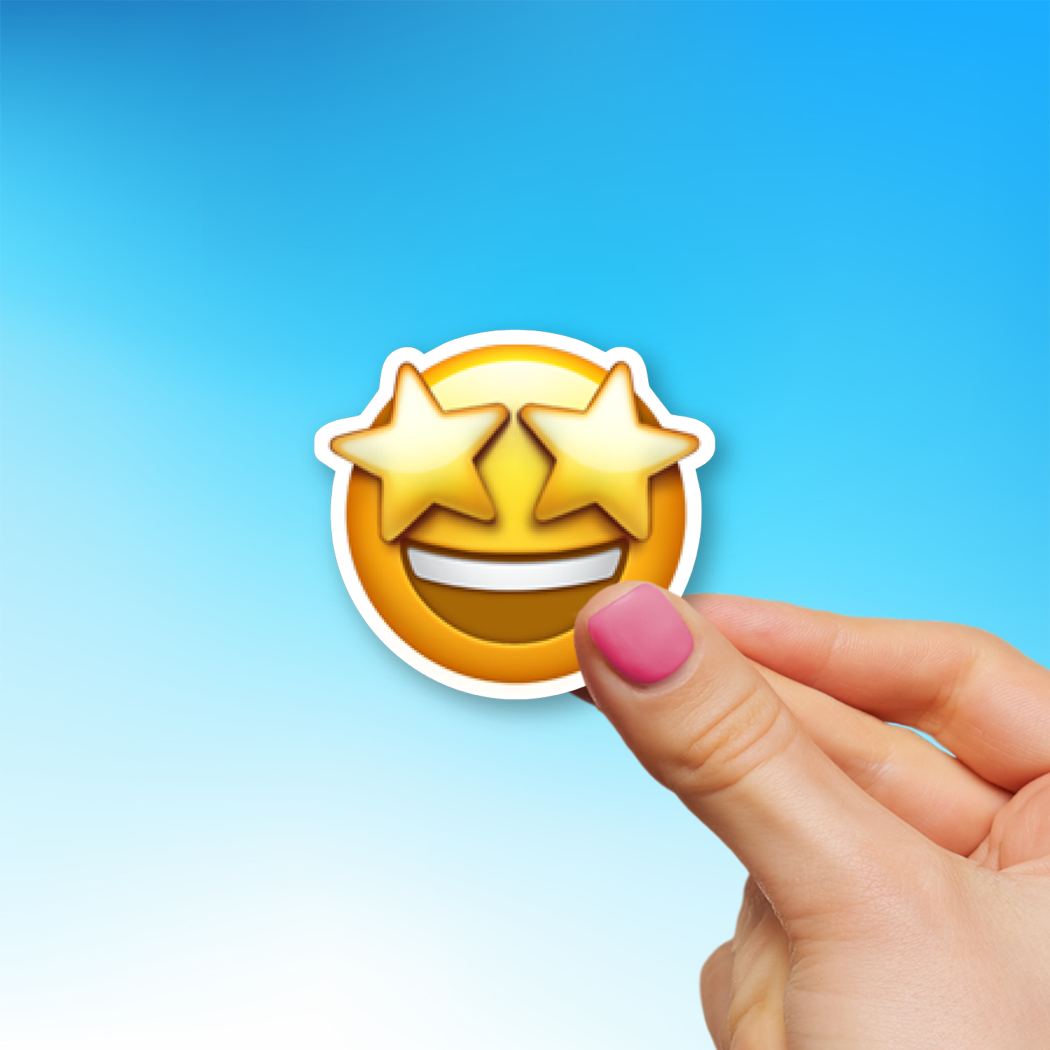 🤩 Star-Struck Emoji Sticker - Die-Cut, Multiple Sizes – EmojiStickers.com