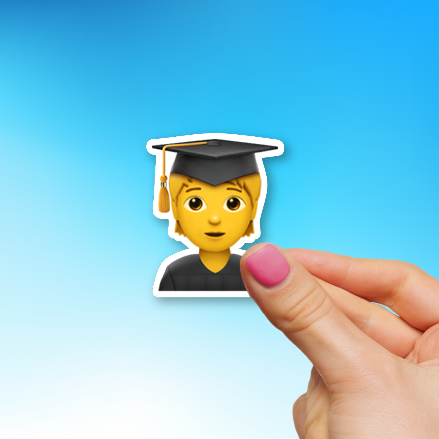 🧑‍🎓 Student Emoji Sticker - Die-Cut, Multiple Sizes – EmojiStickers.com