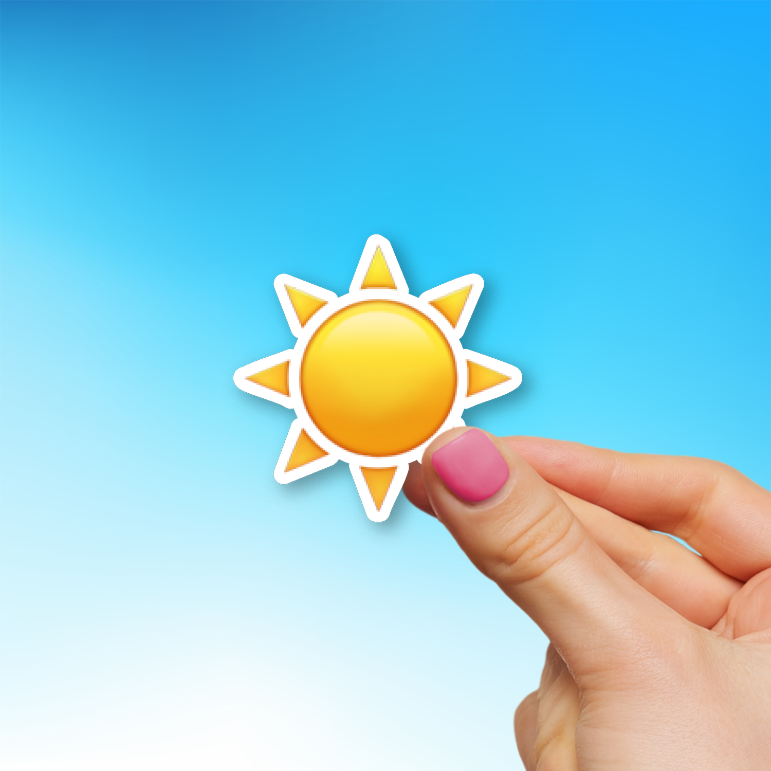 ☀️ Sun Emoji Sticker - Die-Cut, Multiple Sizes – EmojiStickers.com