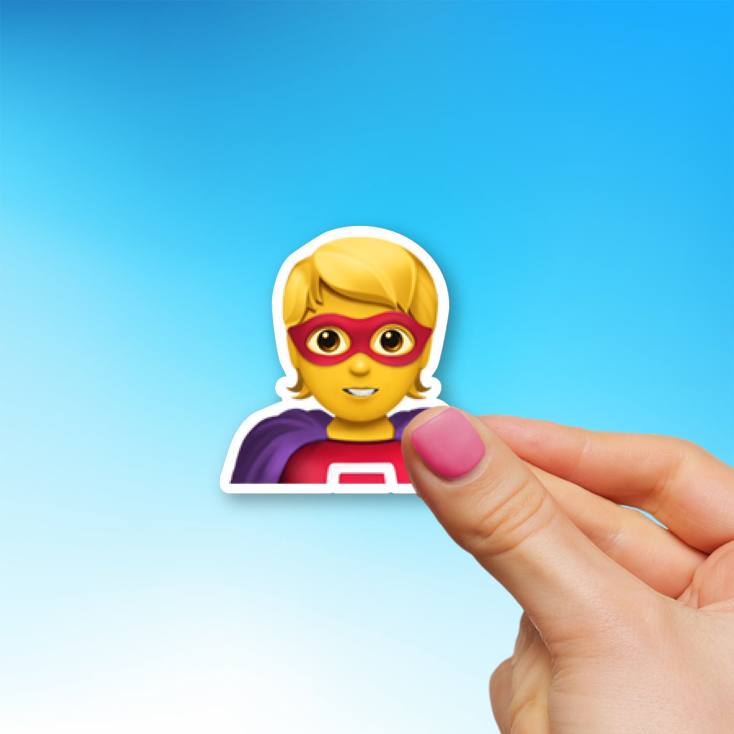 🦸 Superhero Emoji Sticker - Die-Cut, Multiple Sizes – EmojiStickers.com