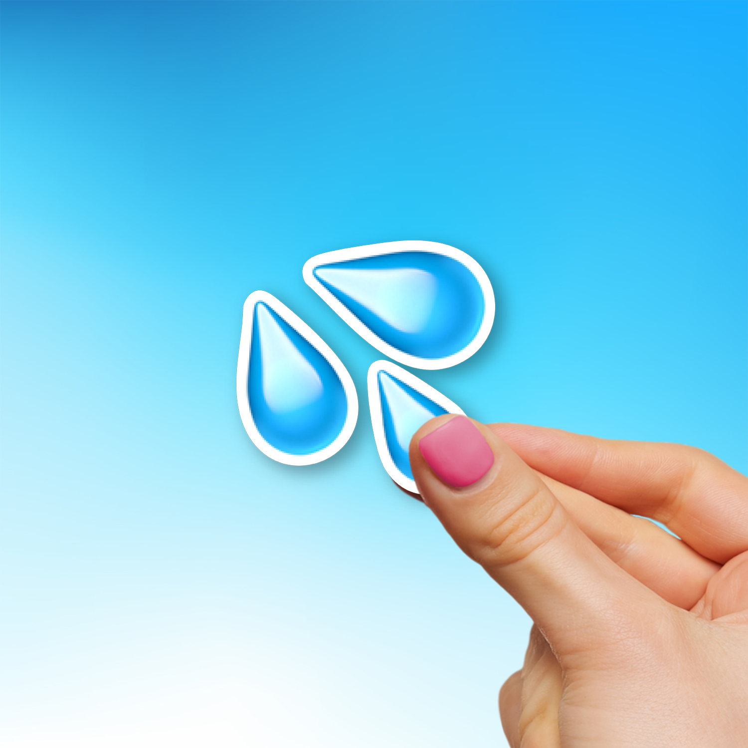 💦 Sweat Droplets Emoji Sticker - Die-Cut, Multiple Sizes ...