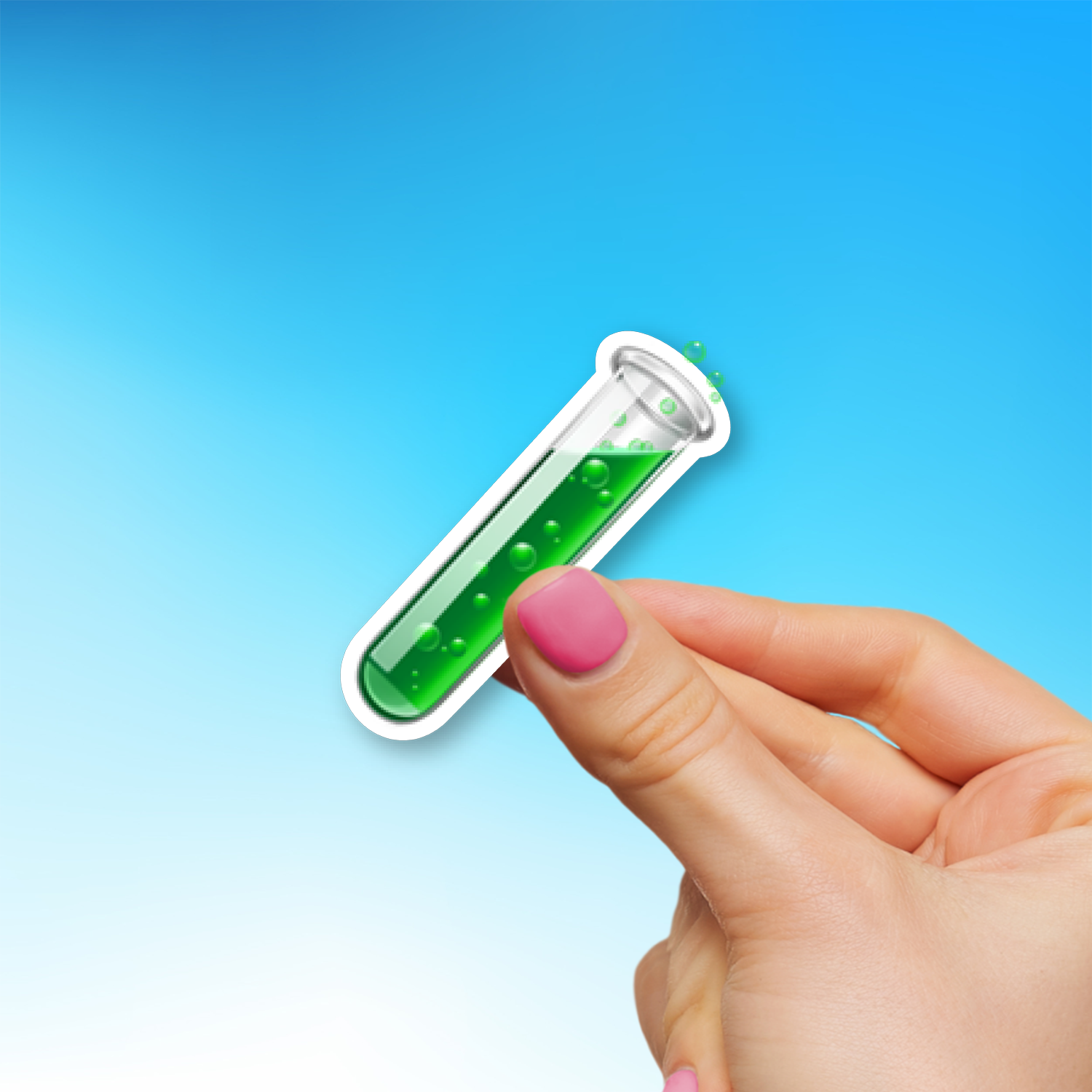🧪 Test Tube Emoji Sticker - Die-Cut, Multiple Sizes – EmojiStickers.com