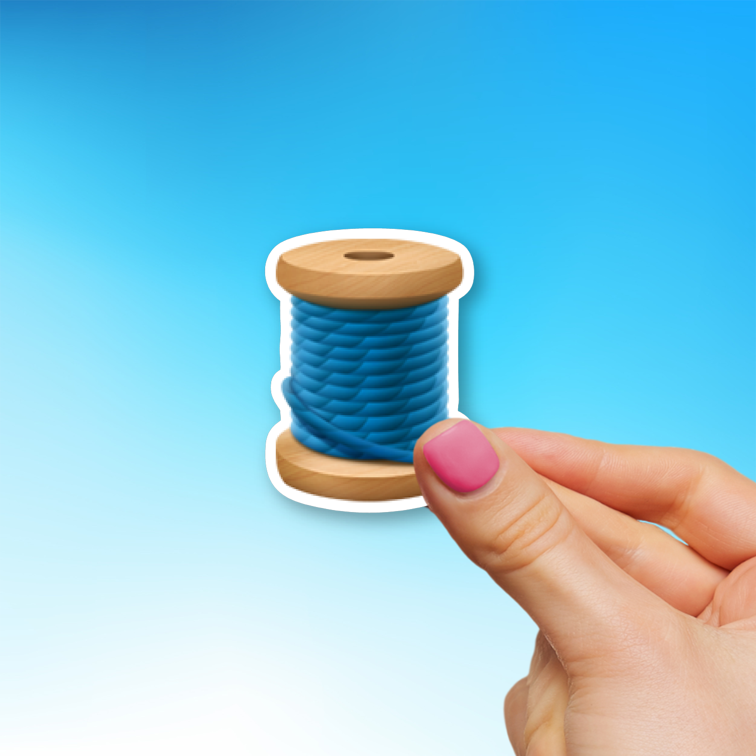 🧵 Thread Emoji Sticker - Die-Cut, Multiple Sizes – EmojiStickers.com