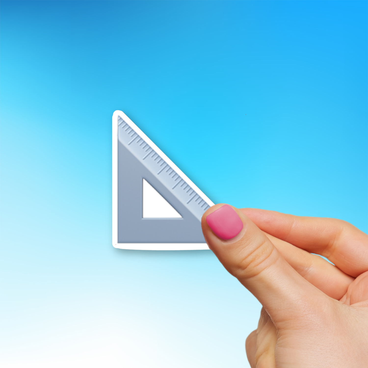 📐 Triangular Ruler Emoji Sticker - Die-Cut, Multiple Sizes ...