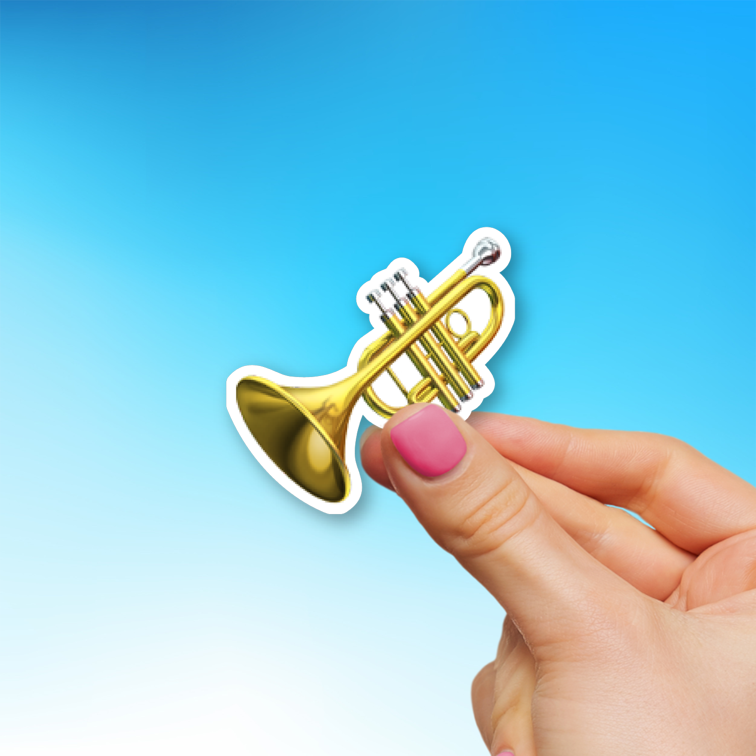 🎺 Trumpet Emoji Sticker - Die-Cut, Multiple Sizes – EmojiStickers.com