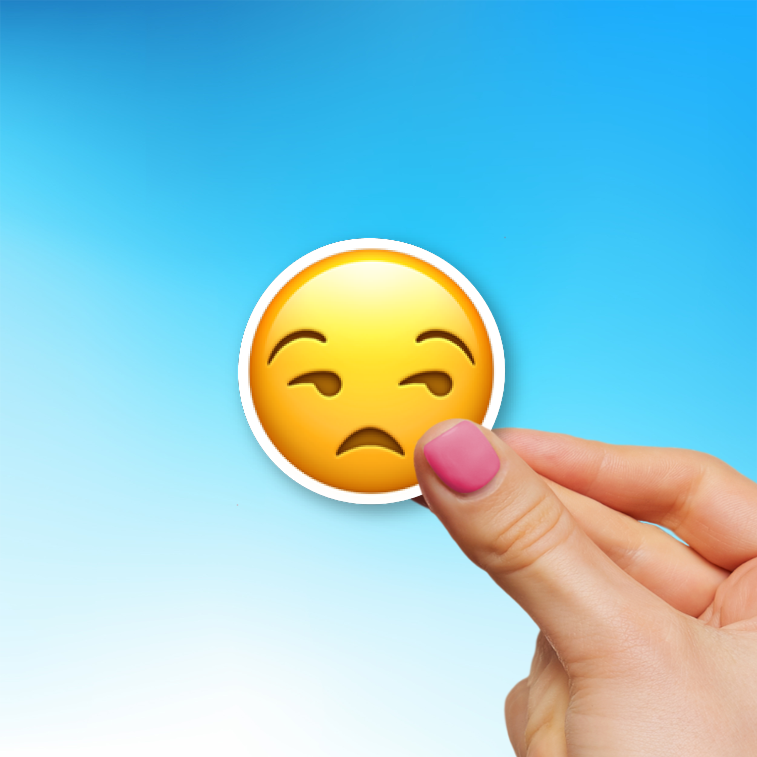 😒 Unamused Face Emoji Sticker - Die-Cut, Multiple Sizes – EmojiStickers.com