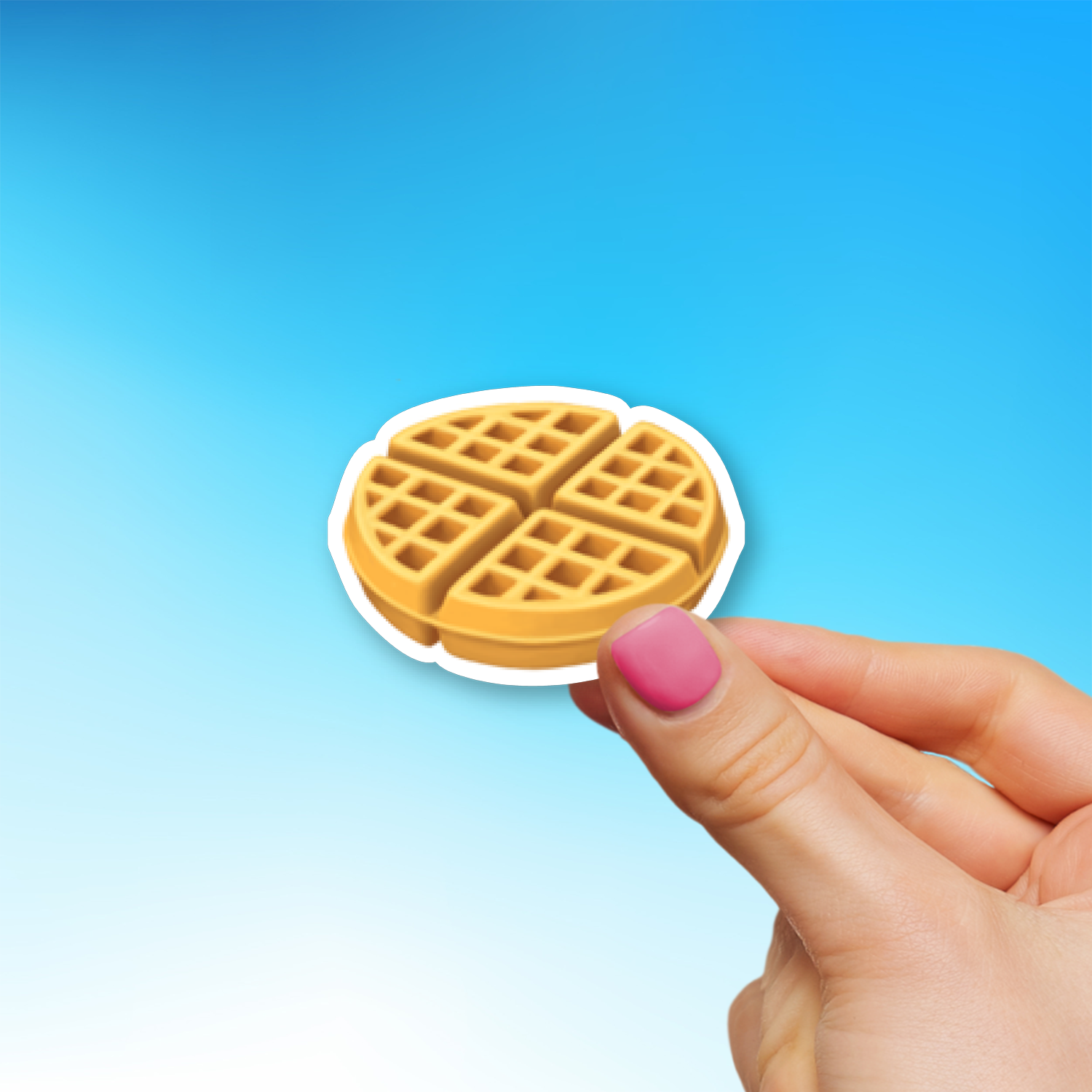 🧇 Waffle Emoji Sticker - Die-Cut, Multiple Sizes – EmojiStickers.com