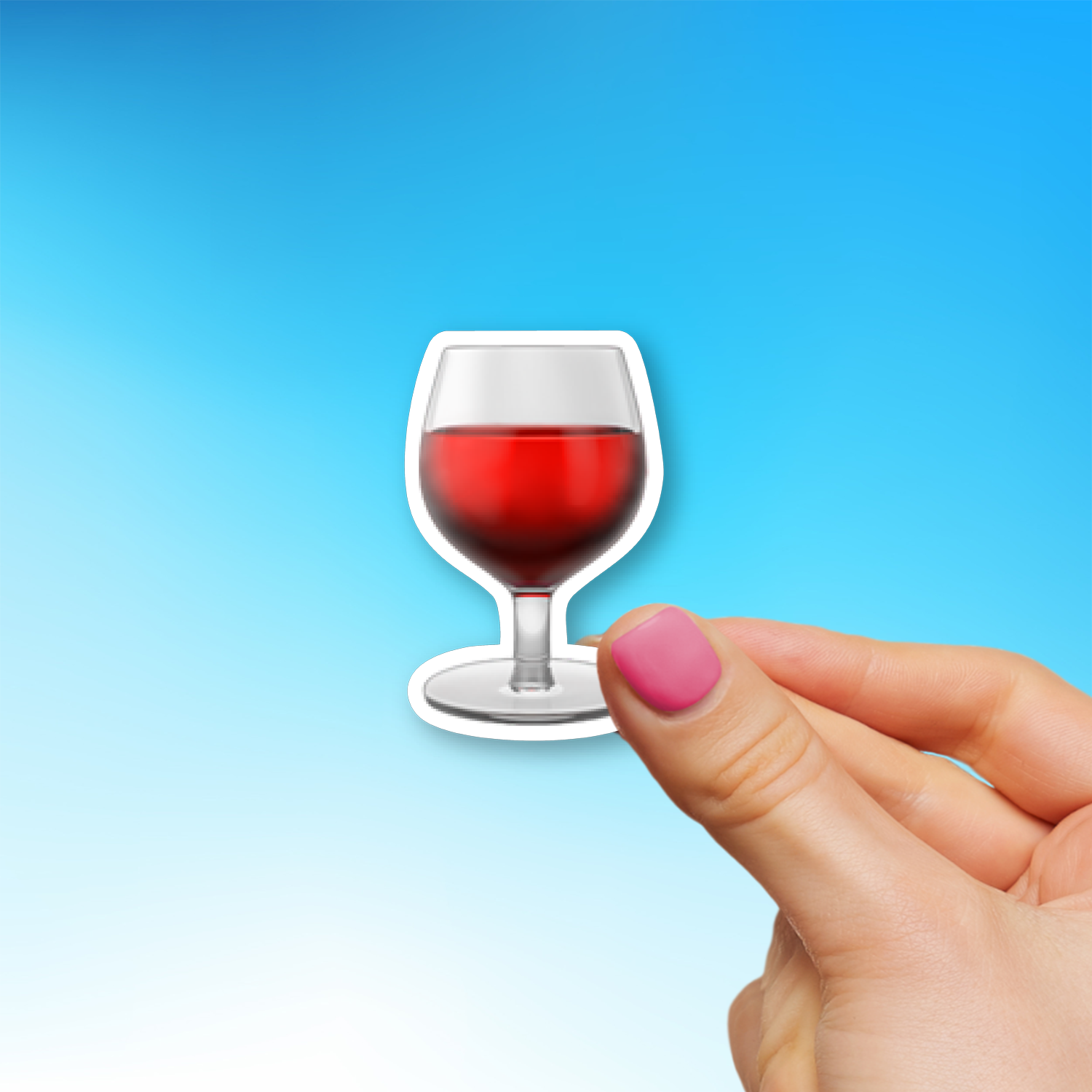 🍷 Wine Glass Emoji Sticker - Die-Cut, Multiple Sizes – EmojiStickers.com