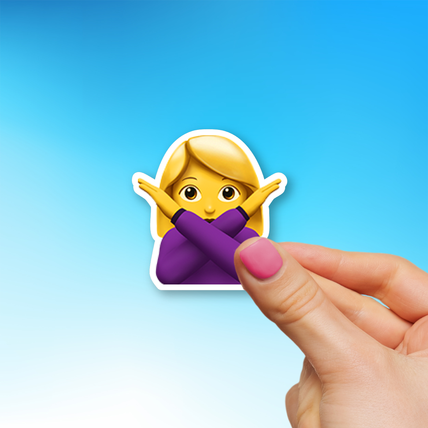 🙅‍♀️ Woman Gesturing No Emoji Sticker - Die-Cut, Multiple Sizes ...