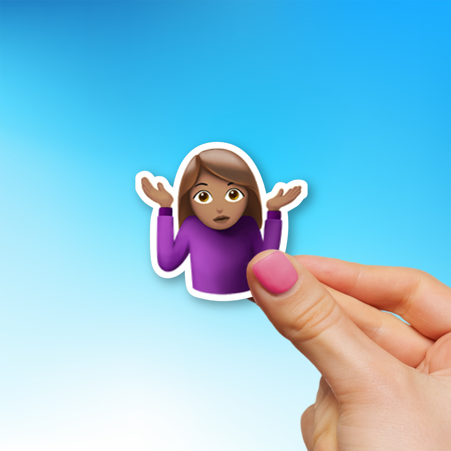 🤷🏽‍♀️ Woman Shrugging: Medium Skin Tone Emoji Sticker - Die-Cut ...