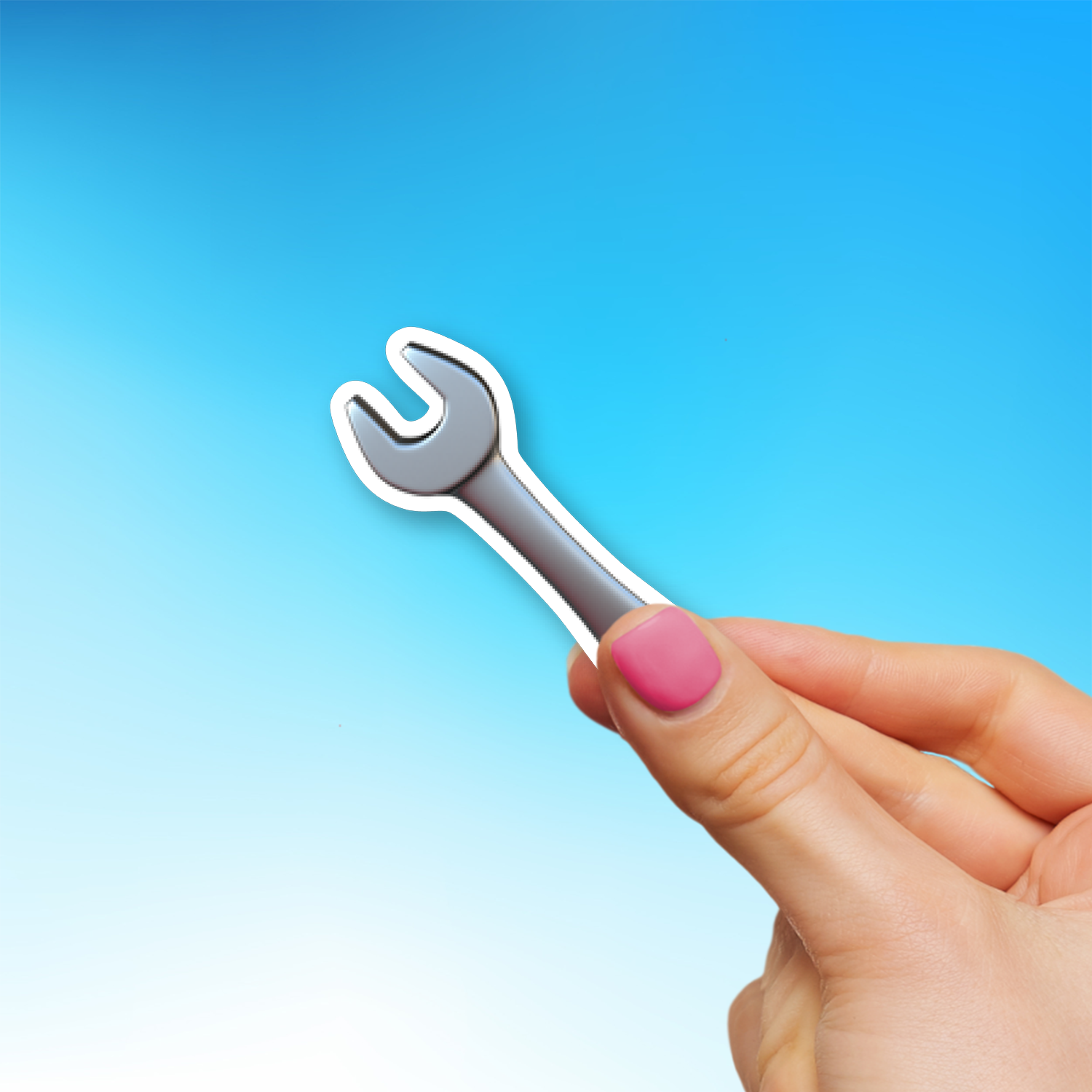 🔧 Wrench Emoji Sticker - Die-Cut, Multiple Sizes – EmojiStickers.com